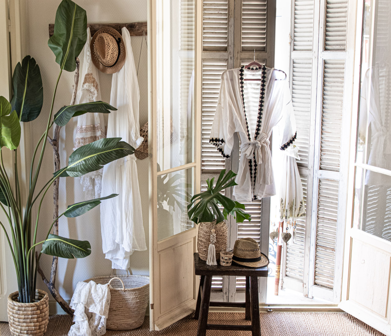 WHITE BOHO-KIMONO - Zeitgeist Living